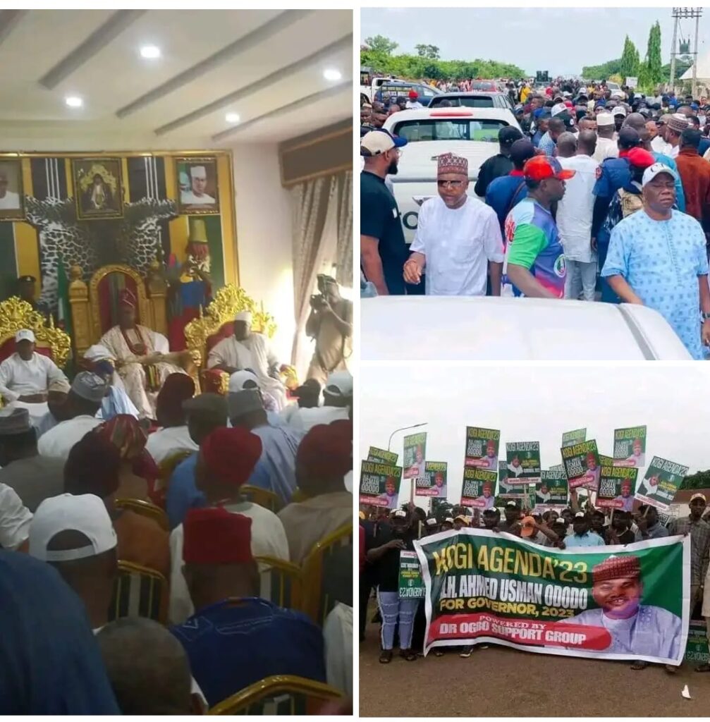 Mammoth Crowd as Kogi APC Guber Candidate Ododo Visits Attah Igala ...