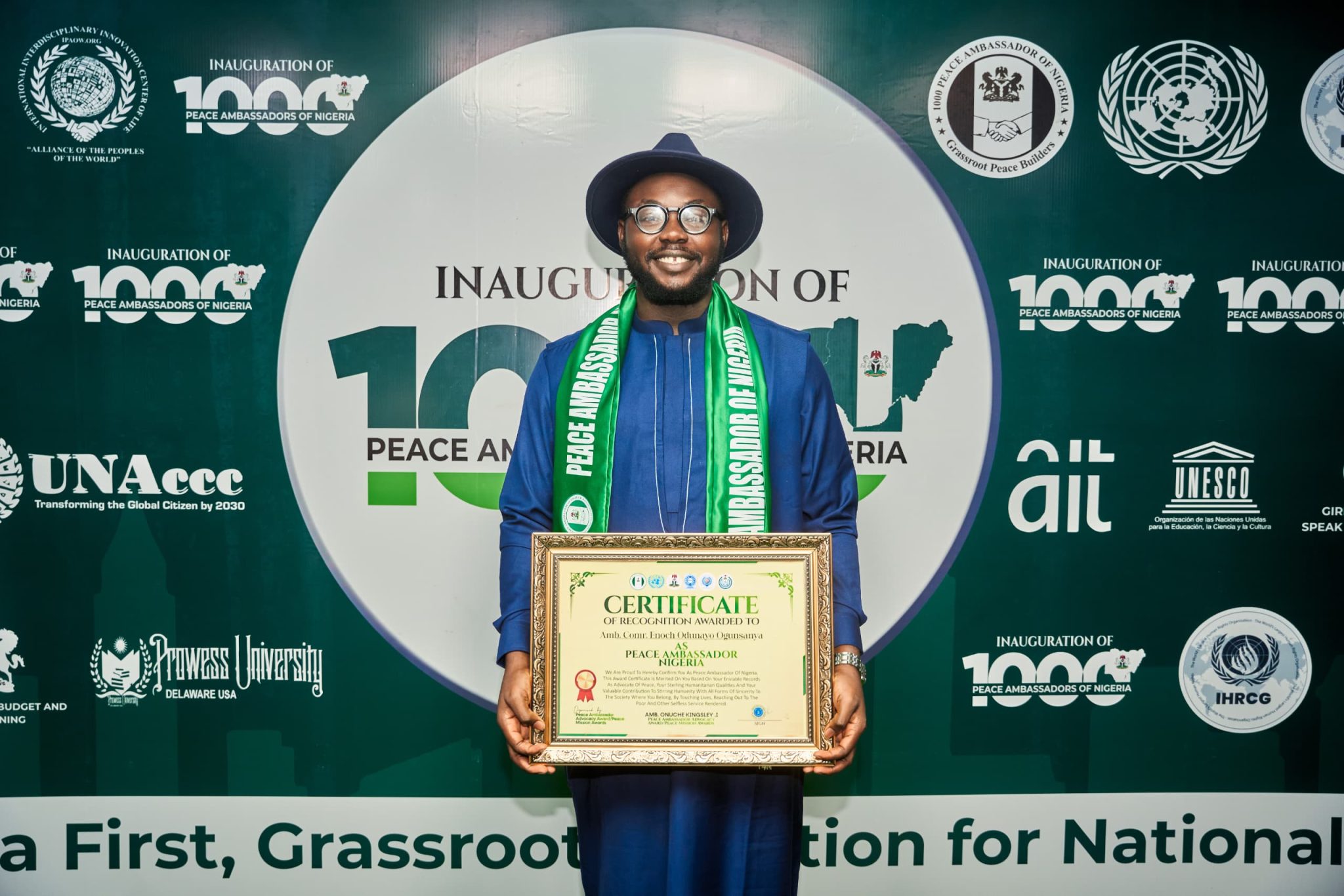 Amb. Enoch Odunayo Ogunsanya Named Among Nigeria’s 1000 Peace ...