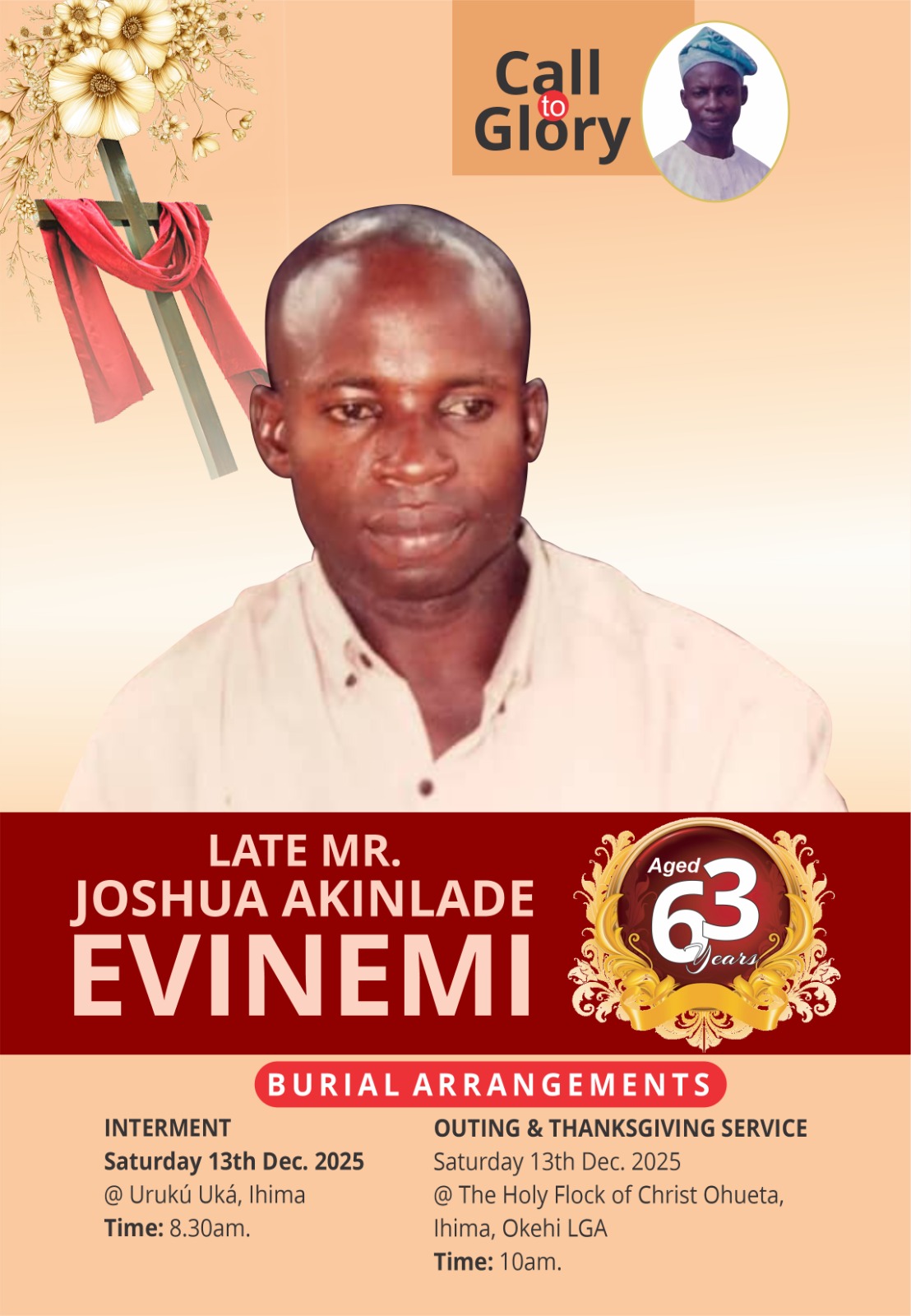 Brother of Kogi Head of Service, Joshua Akinlade Evinemi, to be Buried ...